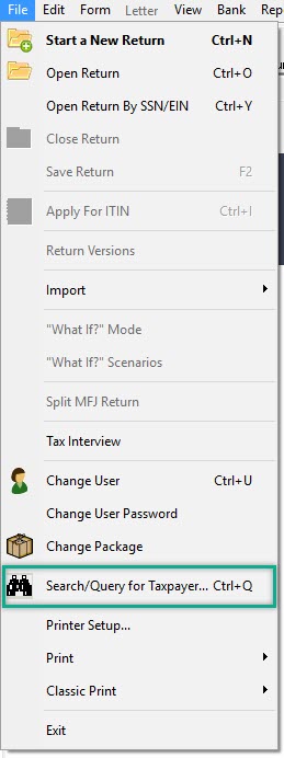 Using Return Query - VIDEO INCLUDED – UltimateTax Solution Center