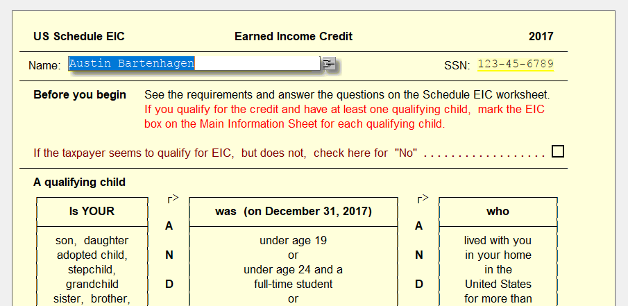 UltimateTax Should Be Calculating EIC, But is Not... – UltimateTax ...