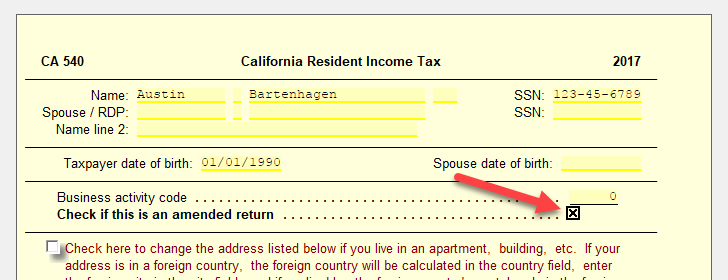 Amended CA Return – UltimateTax Solution Center